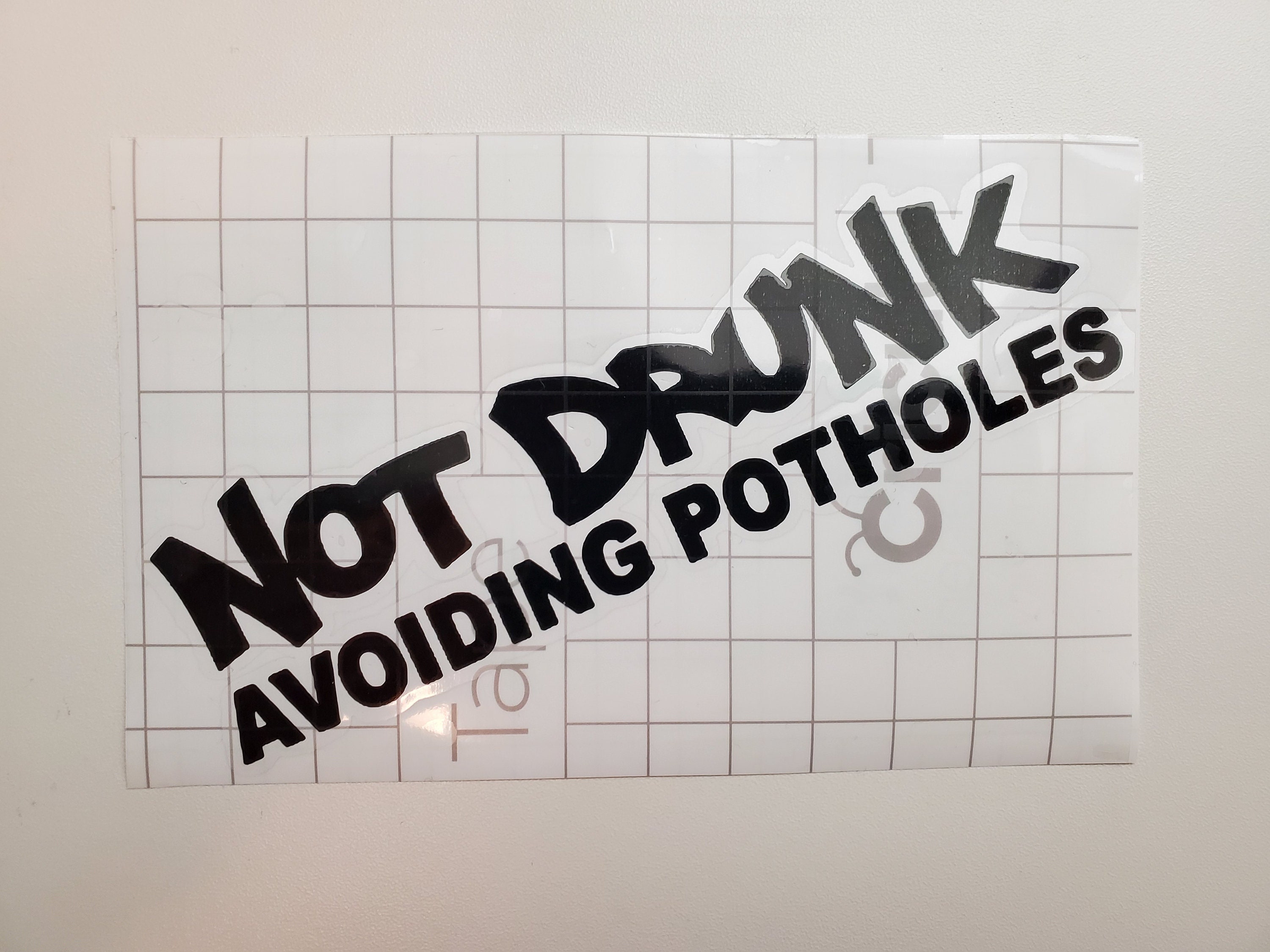 Not Drunk Avoiding Potholes Decal Funny Bumper Sticker Car Etsy