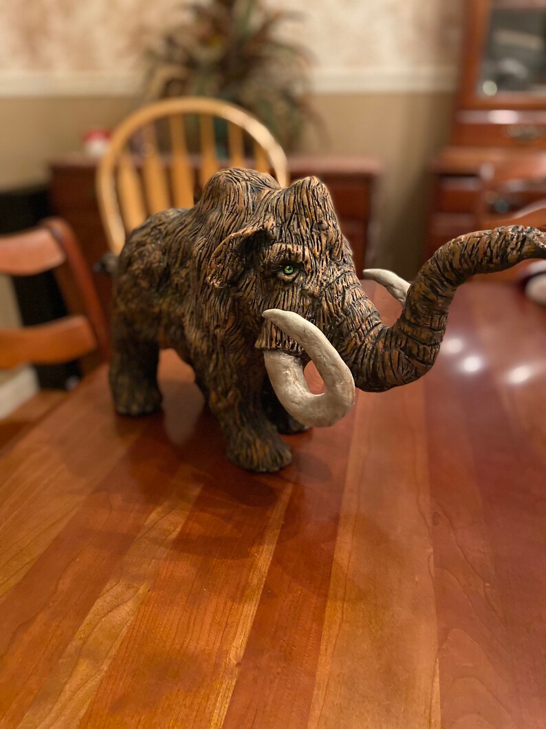 Handmade Paper Mache Woolly Mammoths - Etsy