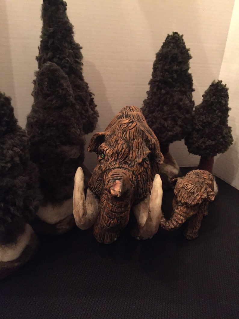 Handmade Paper Mache Woolly Mammoths - Etsy