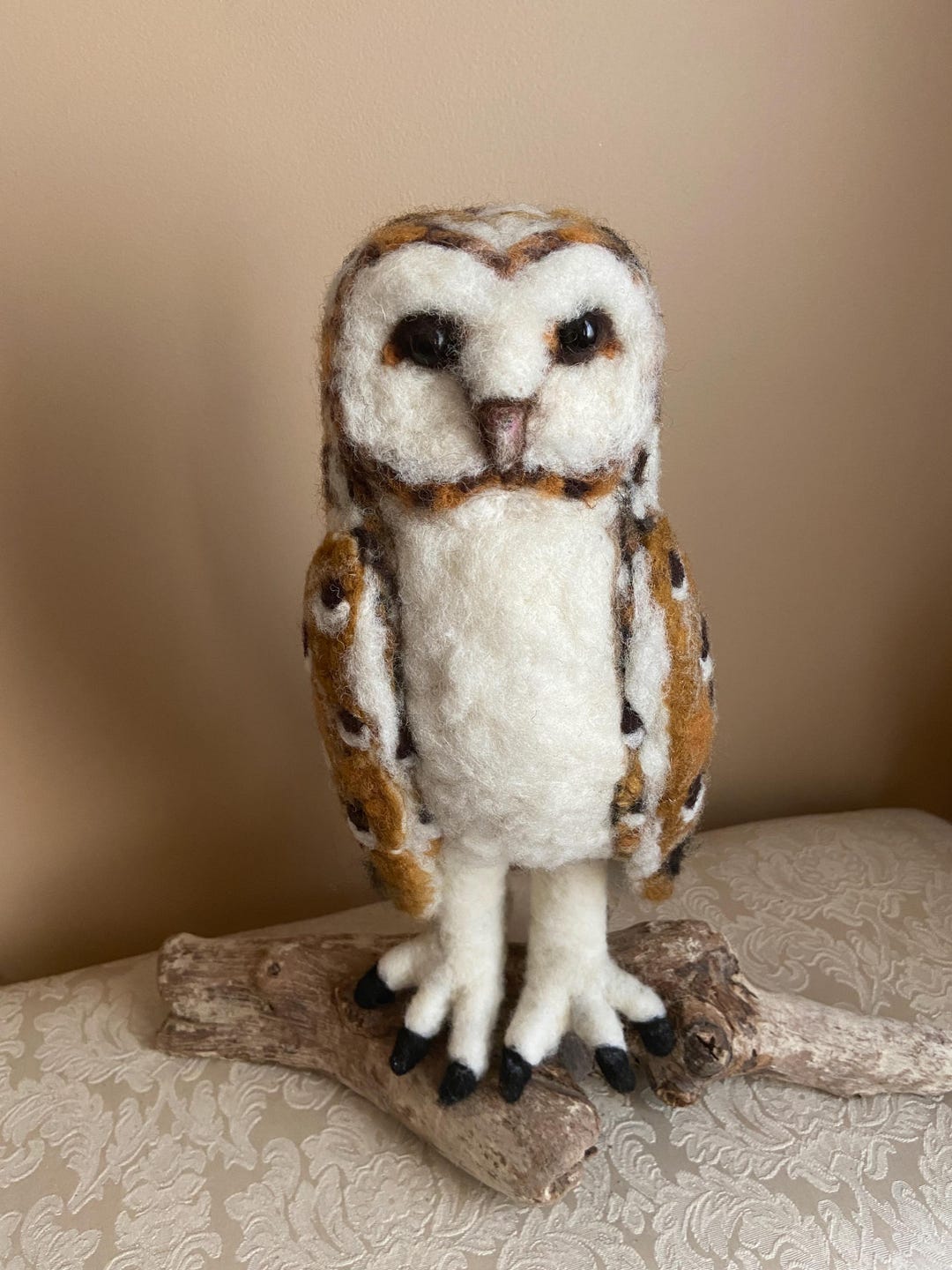 Handmade 12 Wool Felted Barn Owl - Etsy