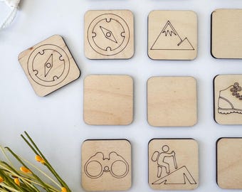 State Wooden Memory Game, State Pride Matching Card Games for Kids ...