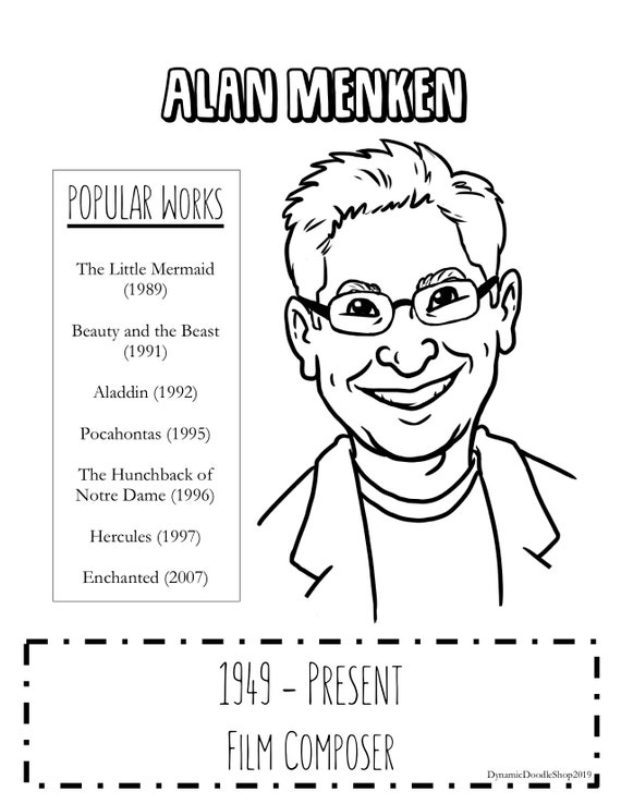 Free Coloring Print Pages On Composers