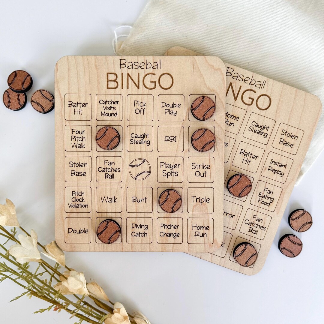 Baseball Bingo Game, Board Game, MLB, Baseball Fan, Baseball League - Etsy