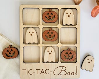 Halloween Tic Tac Toe Game, Halloween Board Game, Table Topper Board ...