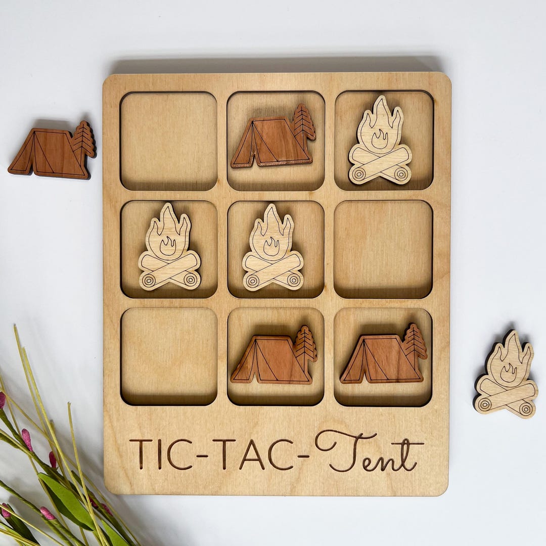 Camping Tent Tic-tac-toe Board Game, Outdoorsy Game, Gift for Camper ...