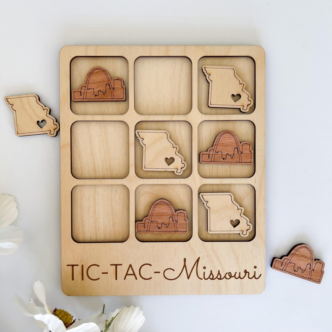Missouri State Tic-tac-toe With High-quality Wooden Board and Pieces ...