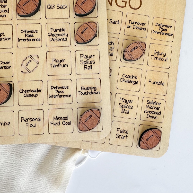 Football Bingo Game Fun Football-themed Sports Game for Kids, Adults ...