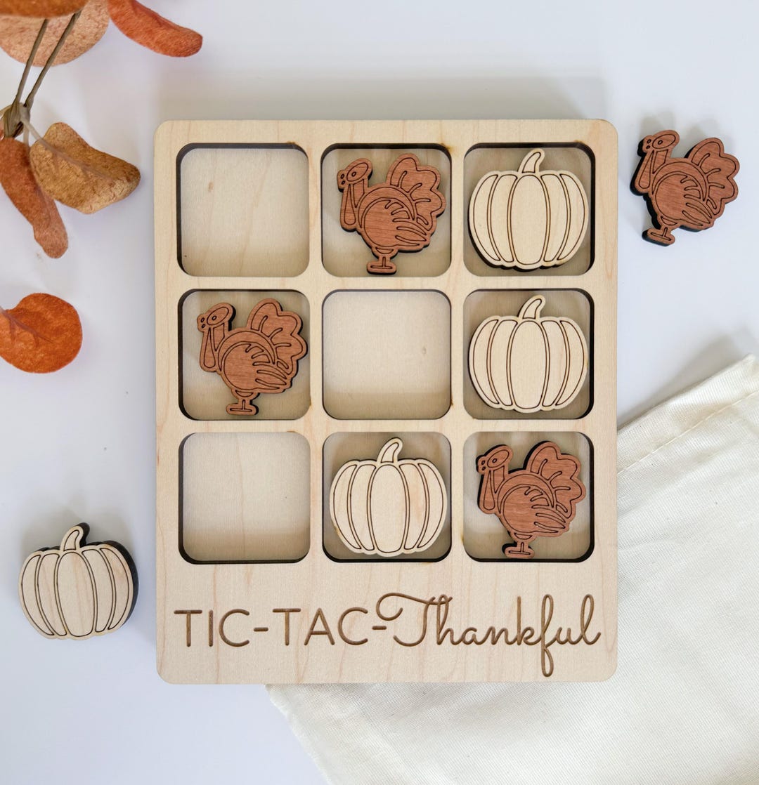 Thanksgiving Themed Tic-tac-toe Board Game - Etsy