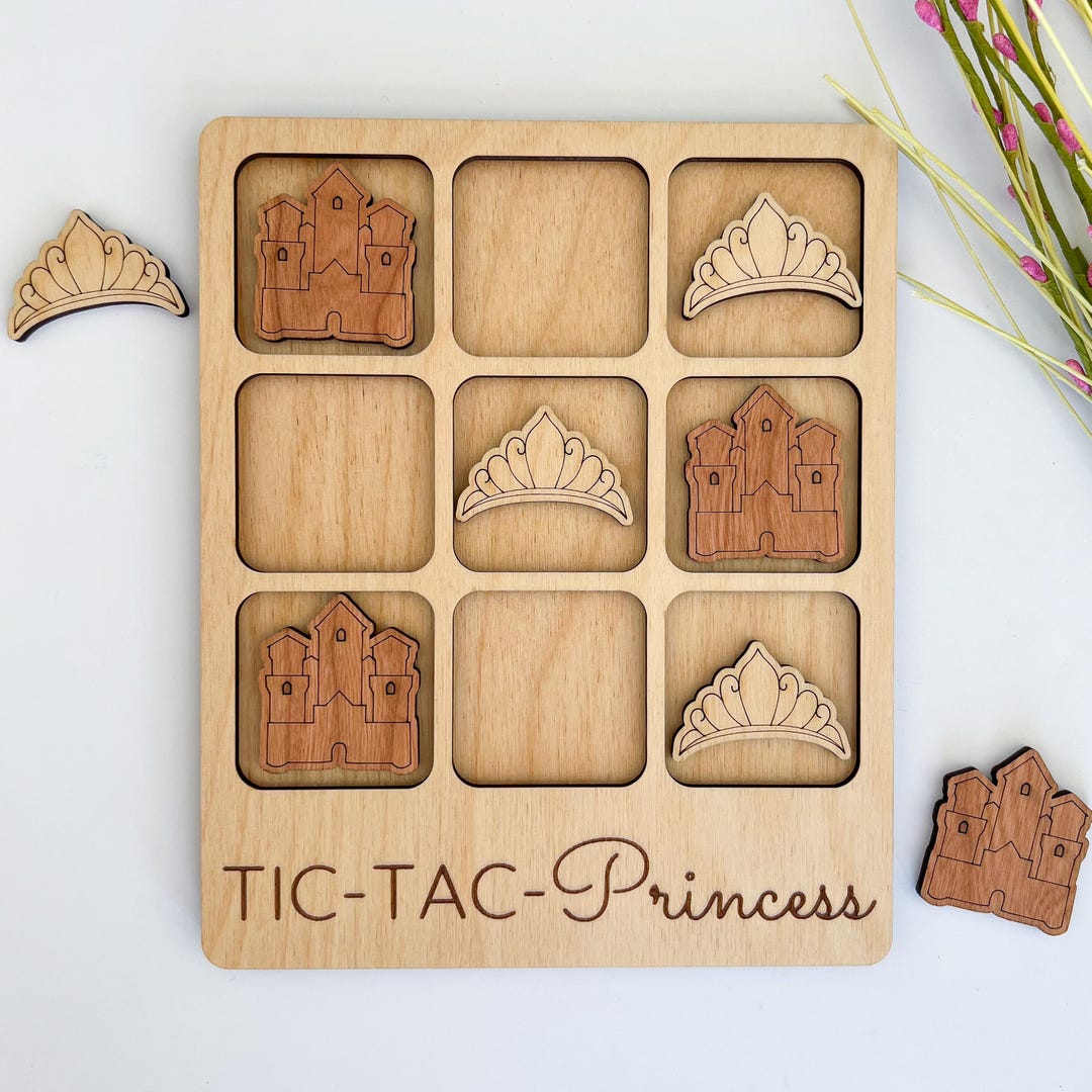 Princess Tic-tac-toe Game - Girl Board Game - Slumber Party and Perfect ...