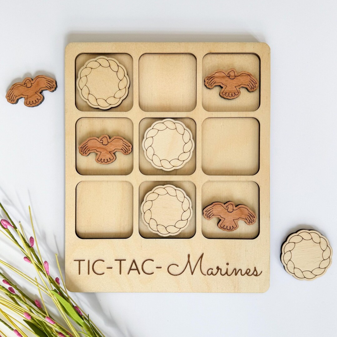Marines Tic-tac-toe Board - Military-themed Game Set With Iconic ...
