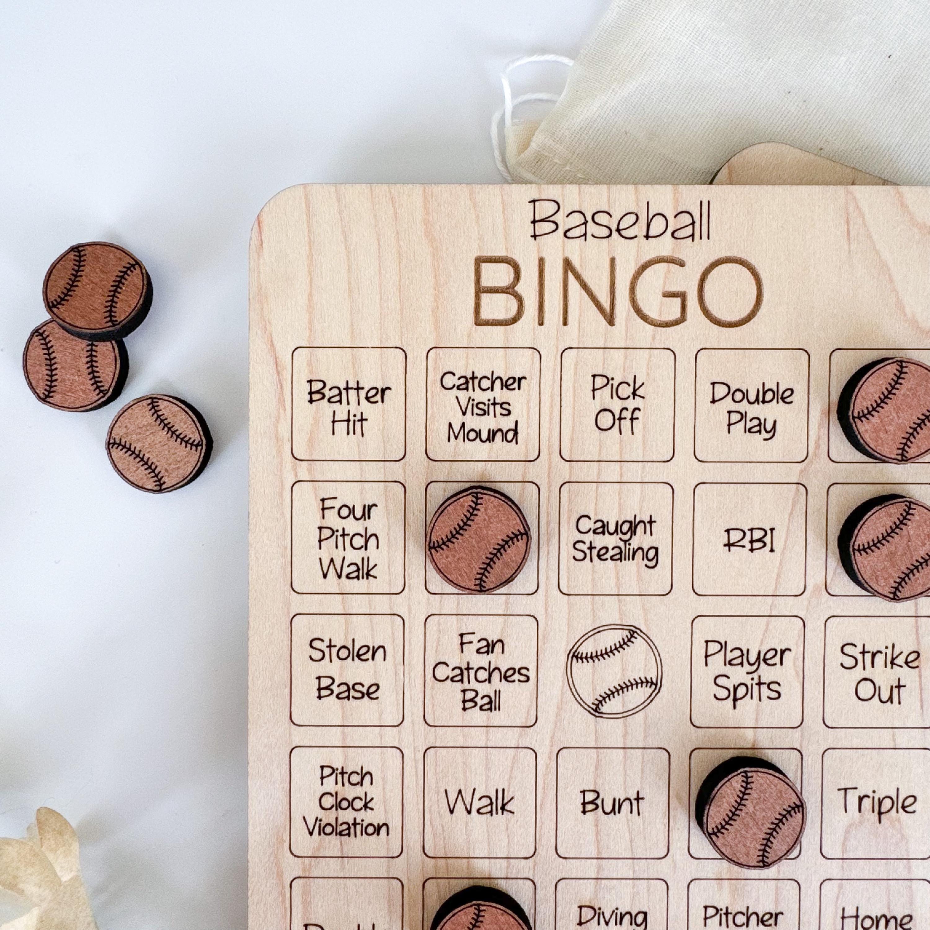 Wooden Sports Bingo Game - Sports Fan, Football Bingo Game, Basketball ...