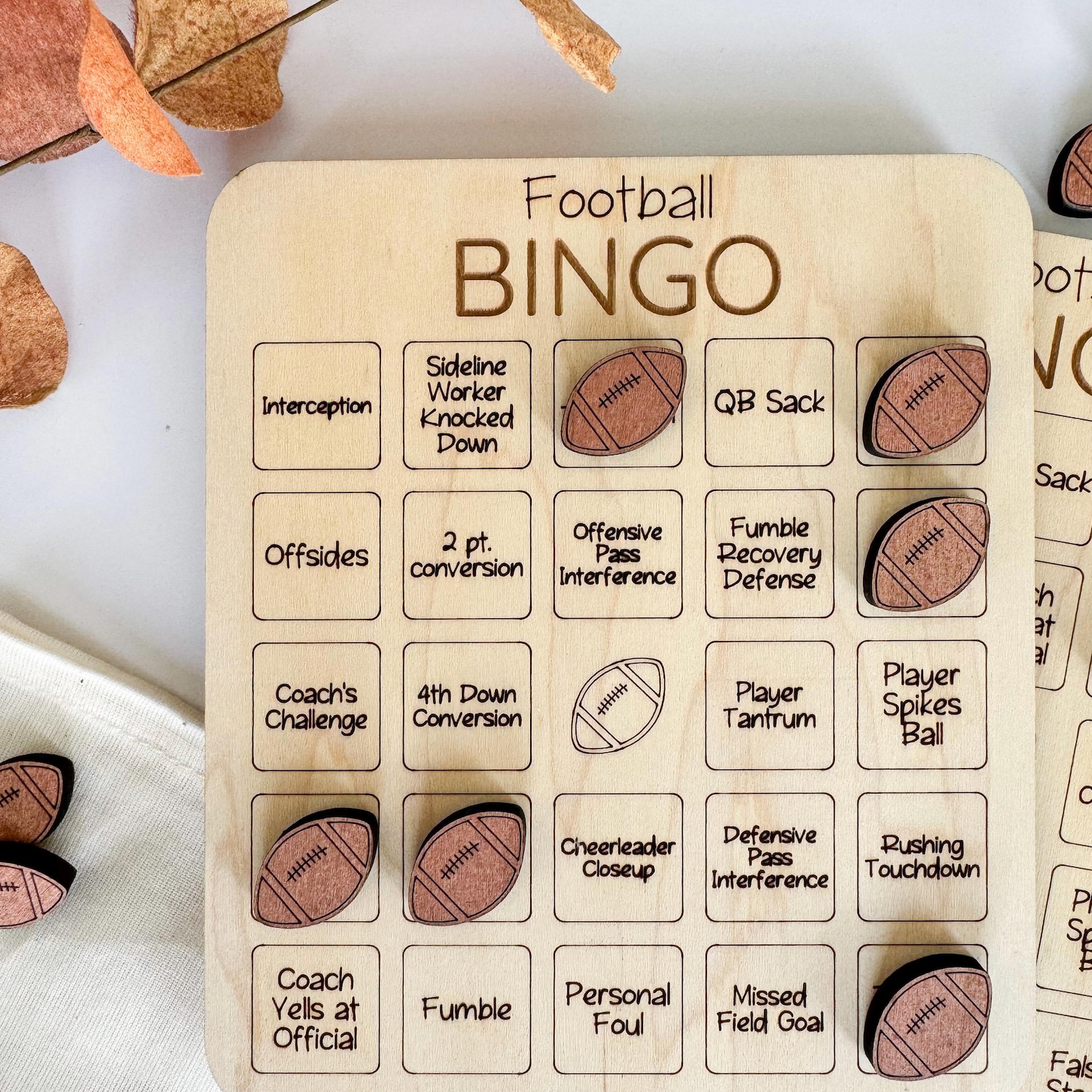 Football Bingo Game Fun Football-themed Sports Game for Kids, Adults ...