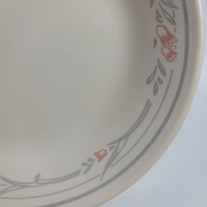 TWO Corning Corelle Rose Dinner Plates Beige Rose Flowers Gray Leaves ...
