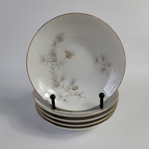 FIVE Sango China Golden Pine Fruit Bowls White Pine Trees and Cones - Etsy