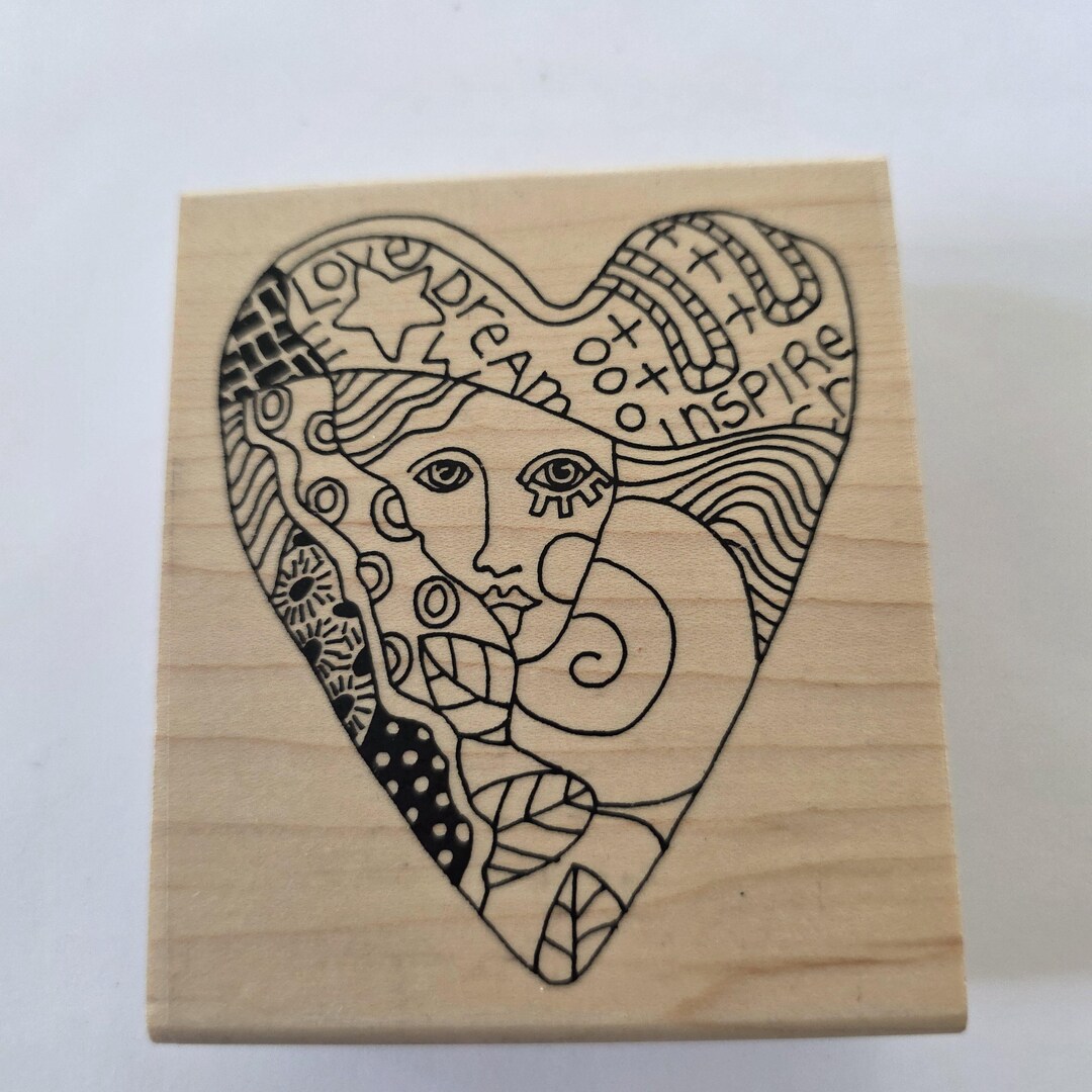 Paula Best 9914-A Love, Dream, Inspire Rubber Stamp 3 by 3.5 Inches ...