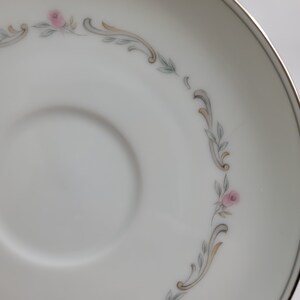 TWO Noritake China Mayfair Cup & Saucer Sets #6109 White Pink Roses ...