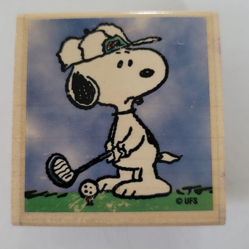 Snoopy Golfing - Etsy