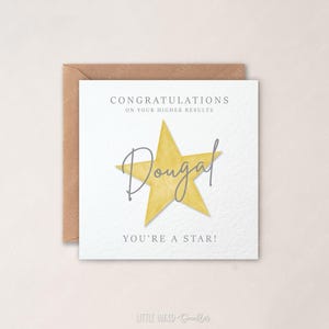 Congratulations on Your Exam Result Card, Personalised What a Star Card ...