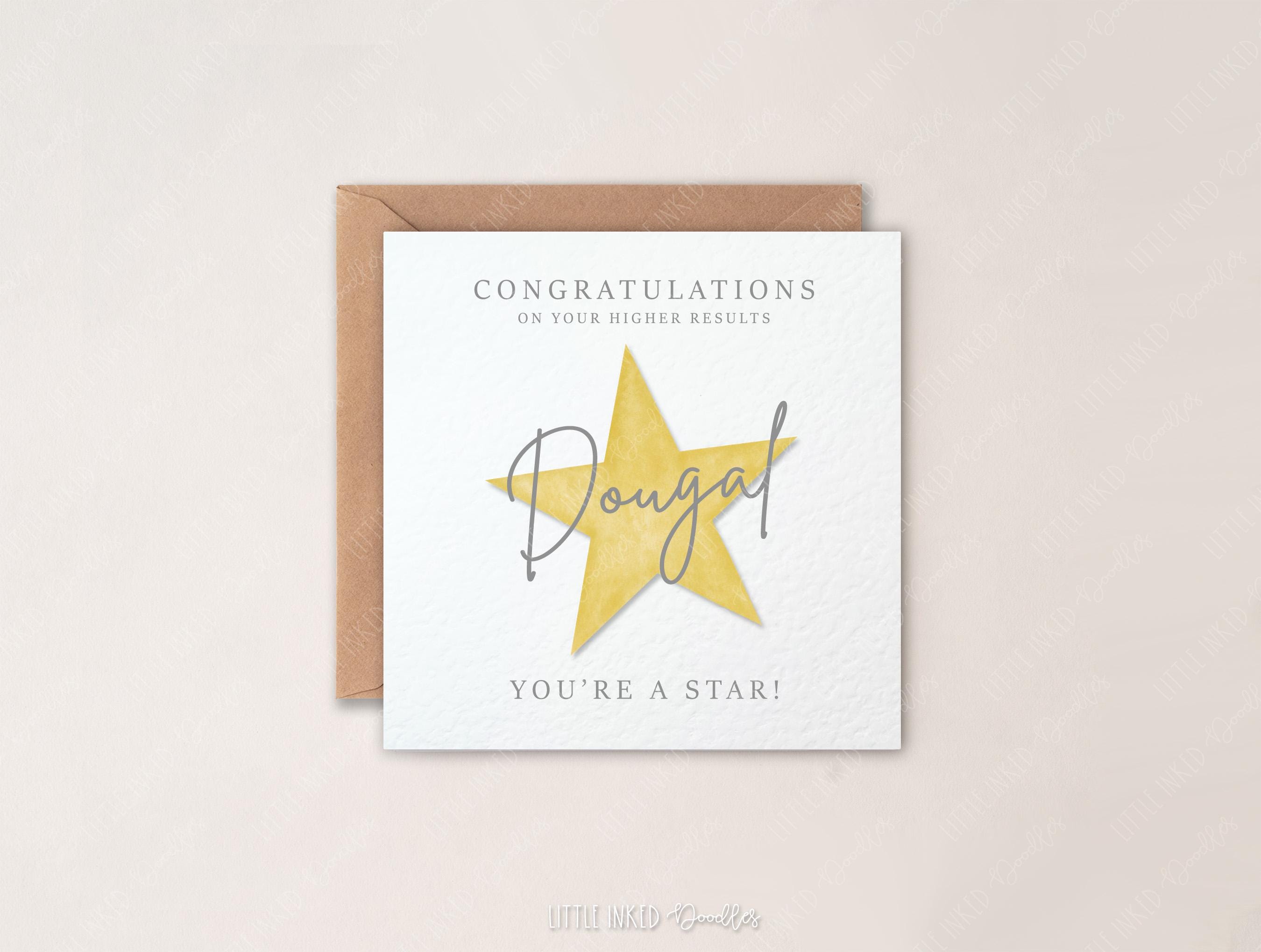 Congratulations on Your Exam Result Card, Personalised What a Star Card ...