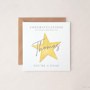Congratulations on Your Exam Result Card, Personalised What a Star Card ...