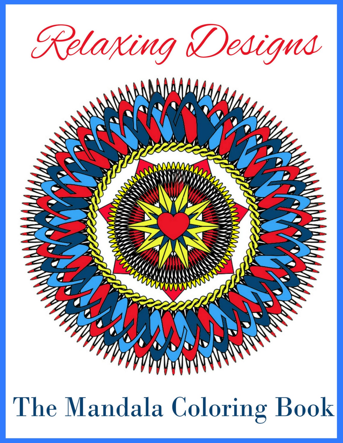 Relaxing Designs-the Mandala Coloring Book, 24 Different Patterns ...