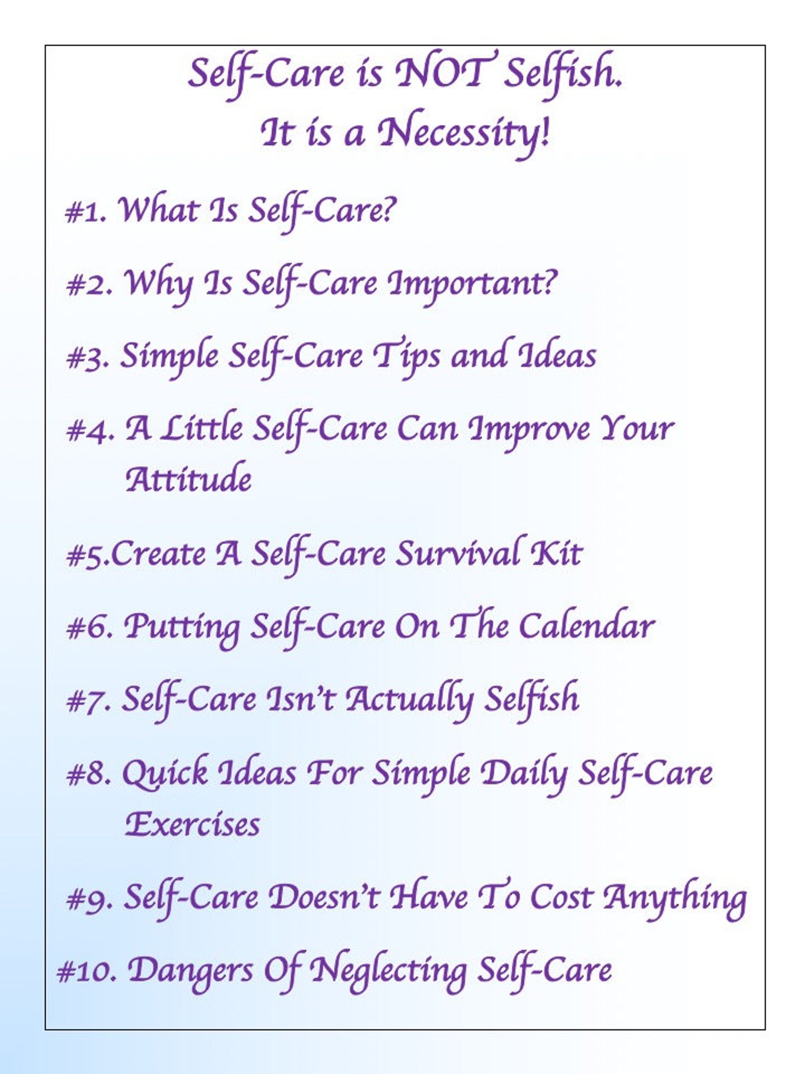 Self-care is Not Selfish. It is a Necessity! Ebook With Note Pages ...