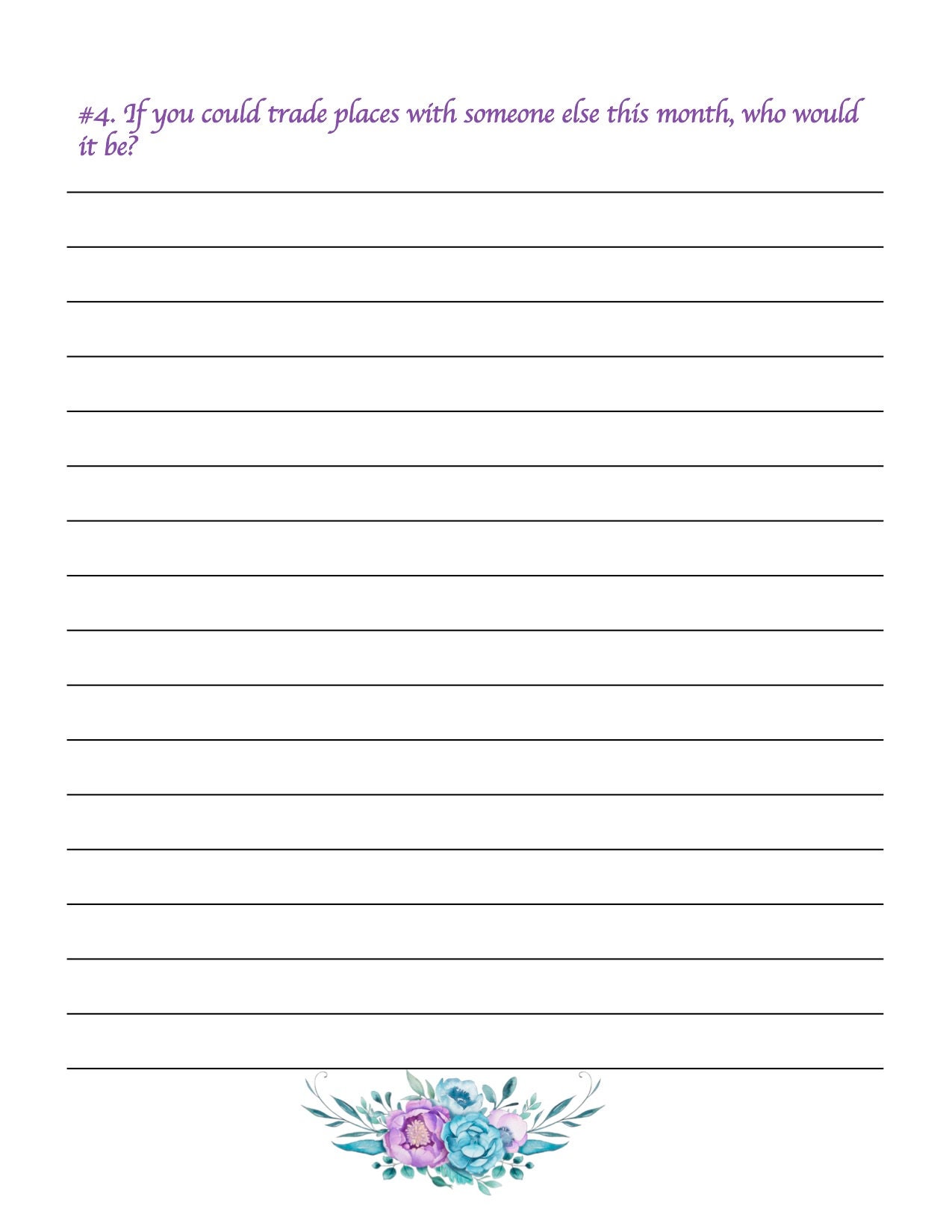 Journaling Through the Year: April Prompts Journal, 30 Writing Prompts ...