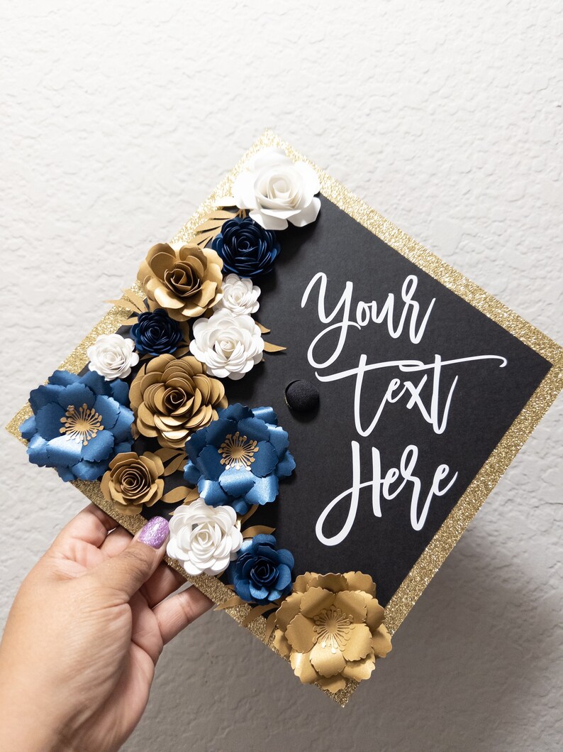 Custom Graduation Cap Topper Decorated Grad Cap Base Glitter - Etsy