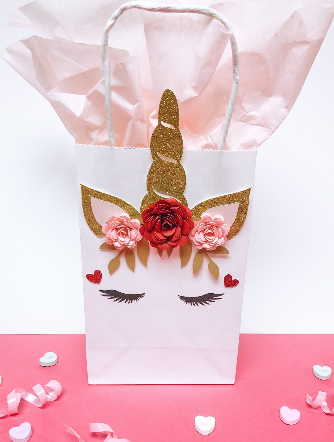 Valentine's Day Unicorn Favor Bag Unicorn Party Favor | Etsy