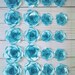 Metallic Light Blue Paper Flower Rosettes, Wedding Decor, Set of 10 - Etsy