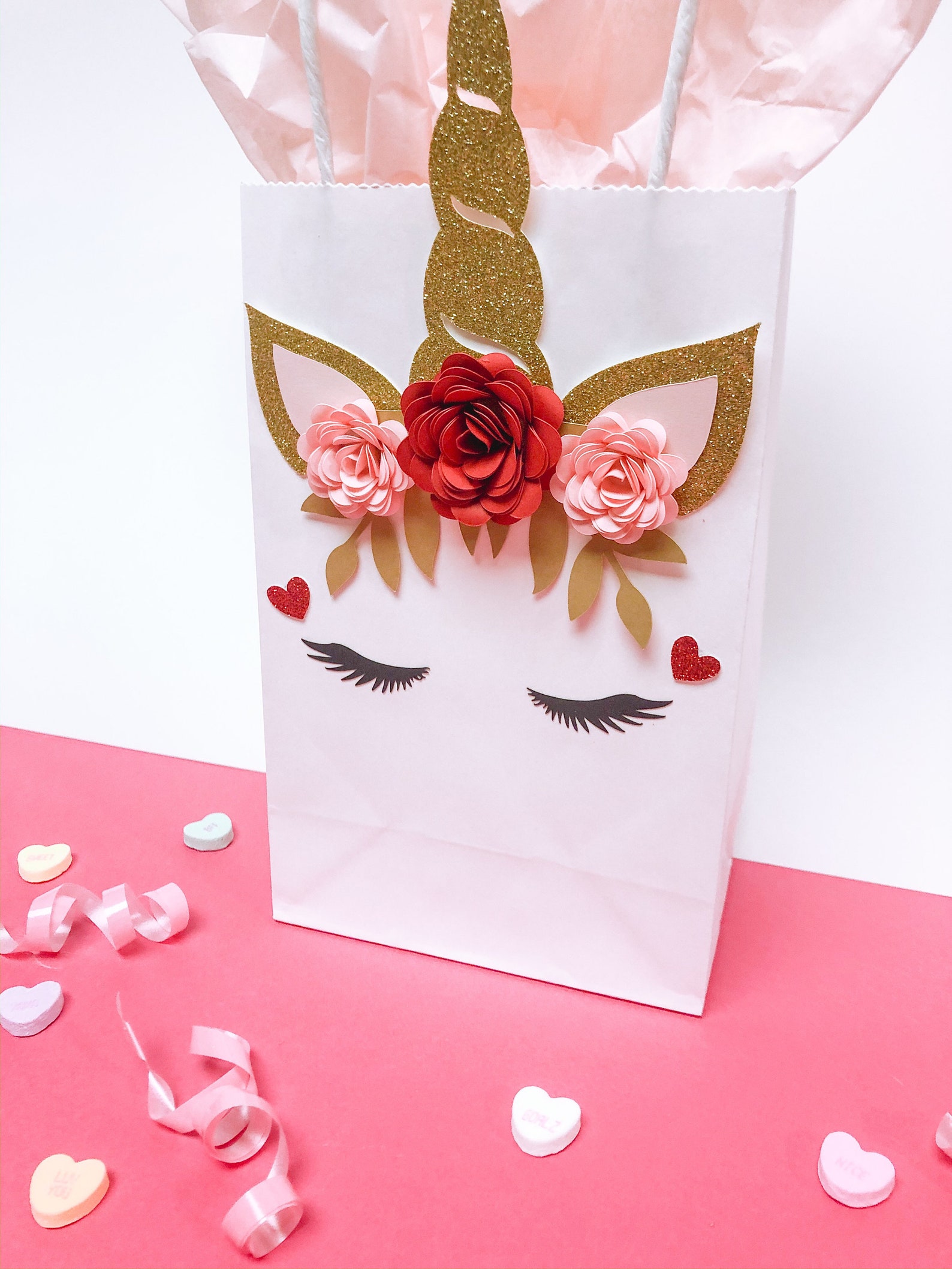 Valentine's Day Unicorn Favor Bag Unicorn Party Favor | Etsy