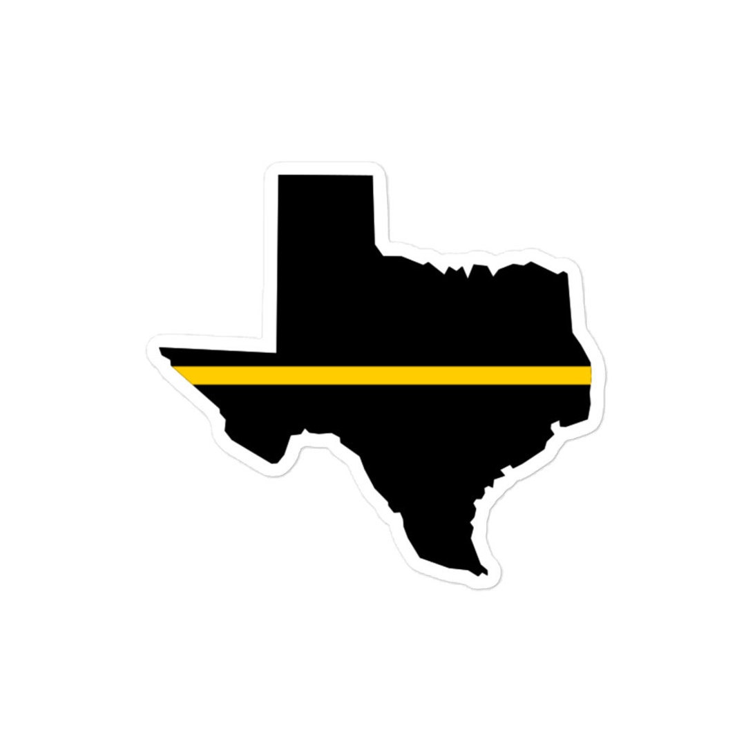Texas Thin Gold Line Sticker, 911 Dispatcher, 911 Dispatch Sticker ...