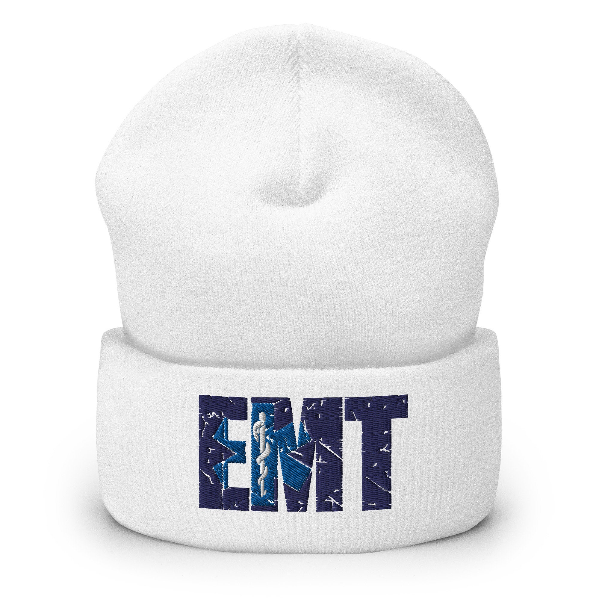 Embroidered Distressed Star of Life EMT Cuffed Beanie - Etsy