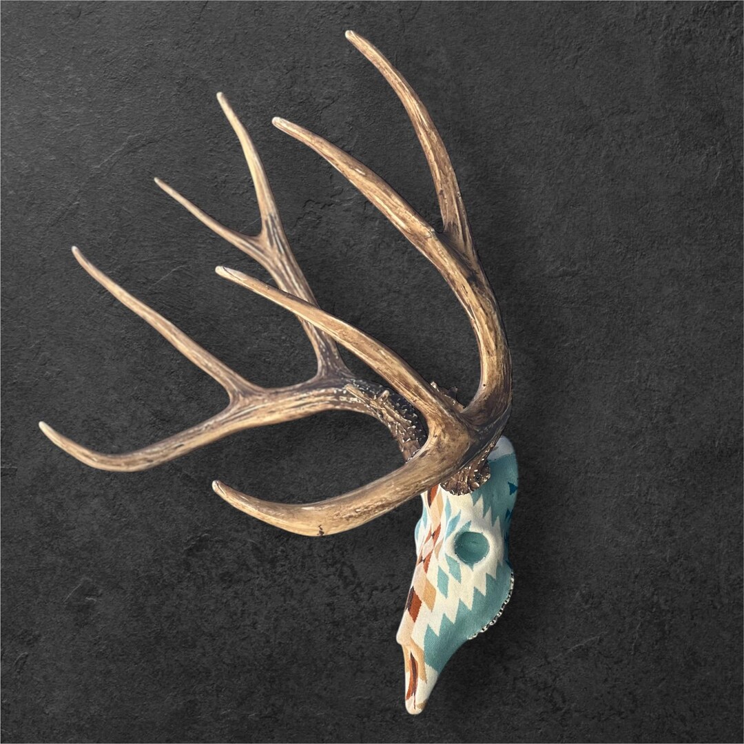 Replica Mule Deer Buck Euro Mount Made With Pendleton Rancho Arroyo ...