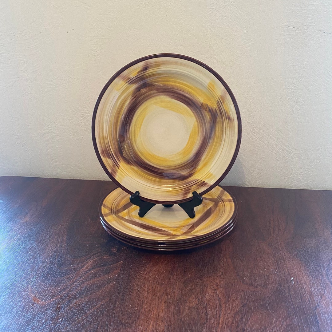 Vintage Set of 4 1940’s Vernonware Homespun Organdie Pattern Plaid ...