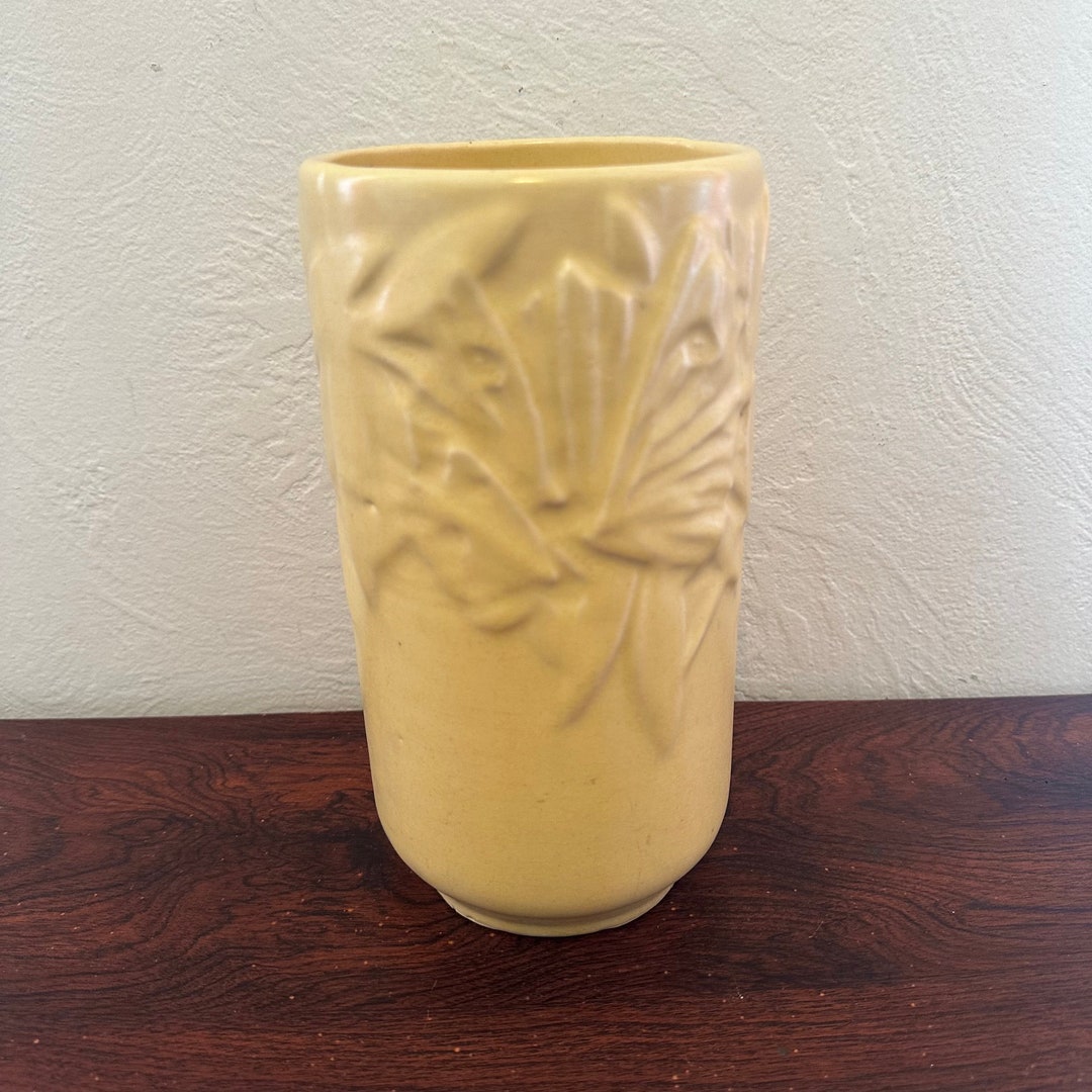 Beautiful Vintage 1940’s Nelson Mccoy Pottery 8.25” Yellow Butterfly ...