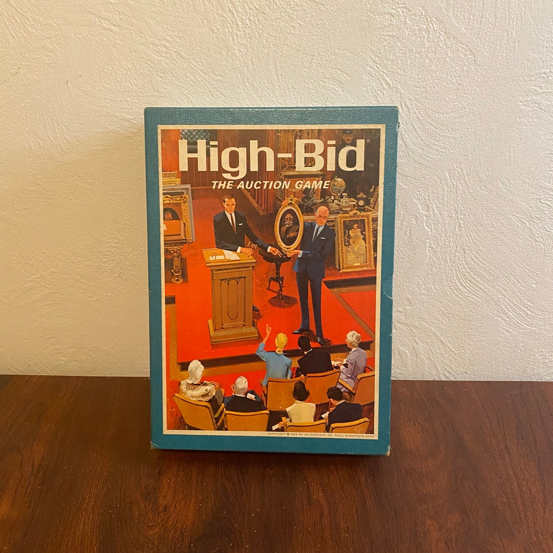 Vintage 1965 3M High-bid the Auction Game- Complete! Bookshelf Games - Etsy