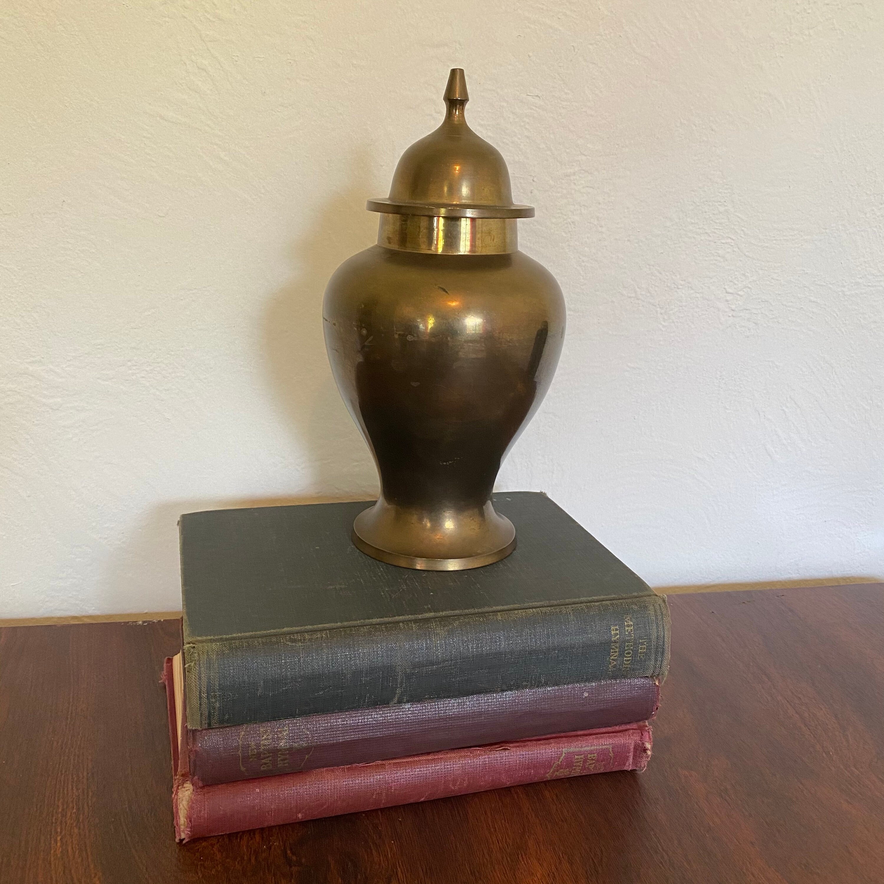 Retro Solid Brass Ginger Jar Urn Unpolished 9.75 inches tall - Etsy.de