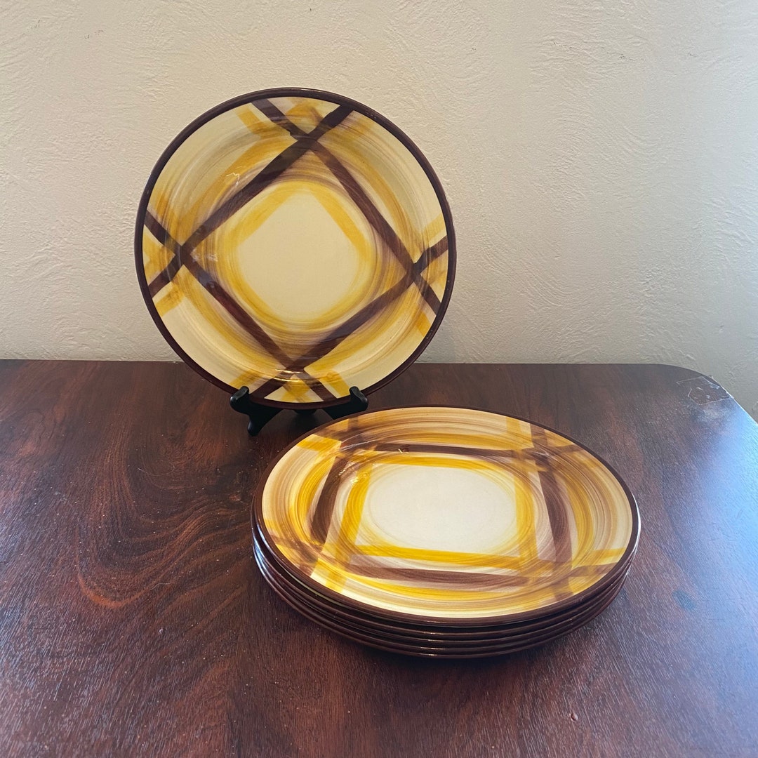 Vintage Set of 6 1940’s Vernonware Homespun Organdie Pattern 10 1/4 ...