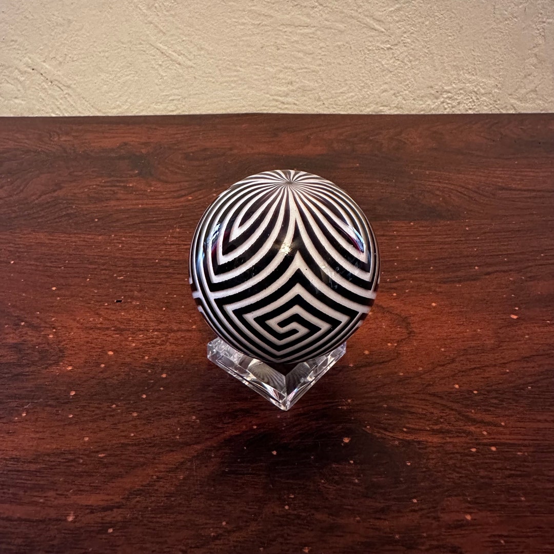 Beautiful Mark Matthews Glass Marble Mezzo Labryinth Signed and Dated ...