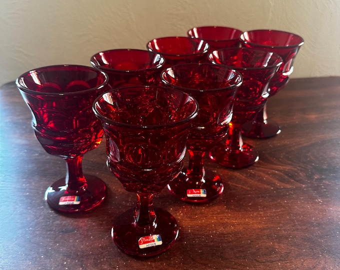 Vintage 1970s Fostoria Covered Candy Dish / Sugar Bowl - 1372 - Ruby ...