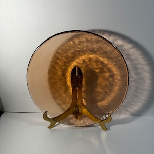 Gorgeous Fire and Light Recycled Glass COPPER 11 Inch Dinner Plate ...