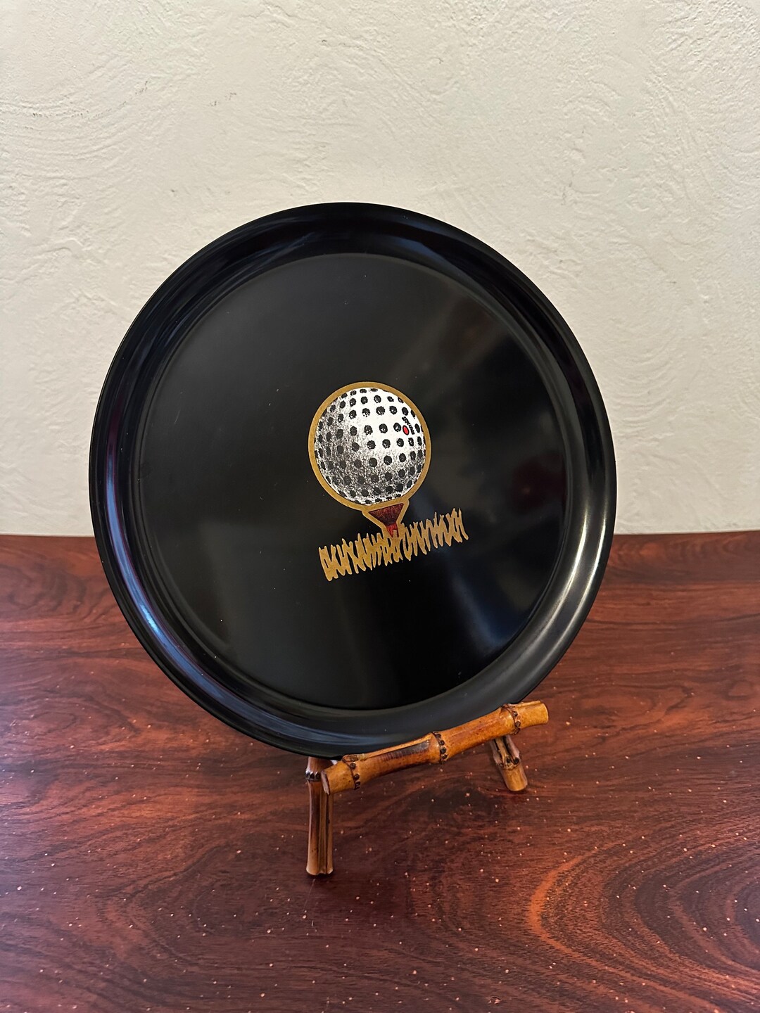 Vintage Couroc of Monterey Couroc Golfing Tray Golf Ball Tee Bar Tray ...
