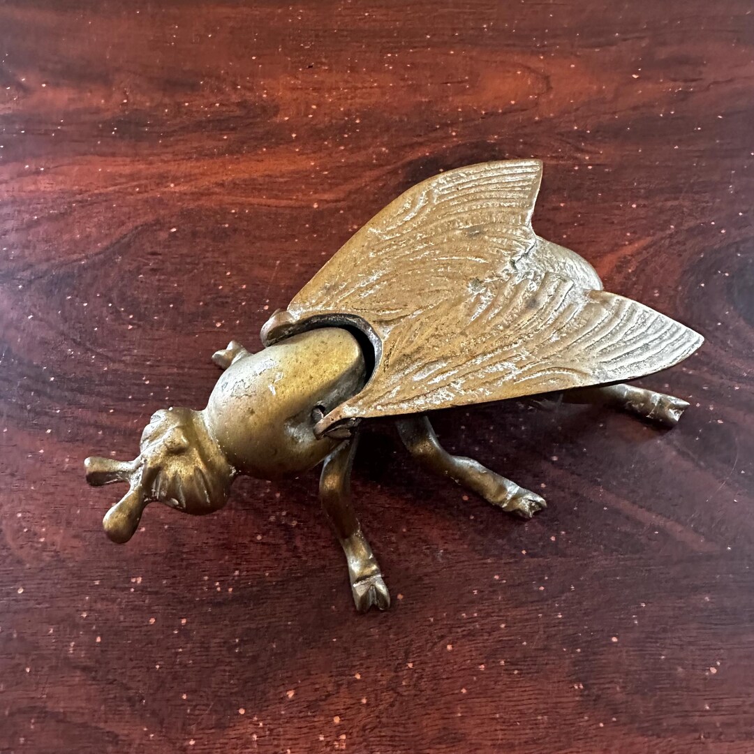 Vintage Solid Brass Fly Ashtray 6” Long by 4” Wide Fun and Unique Piece ...