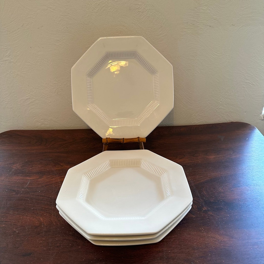 Vintage 1960s-1970s Indepence Ironstone Interpace Japan White Octagonal ...