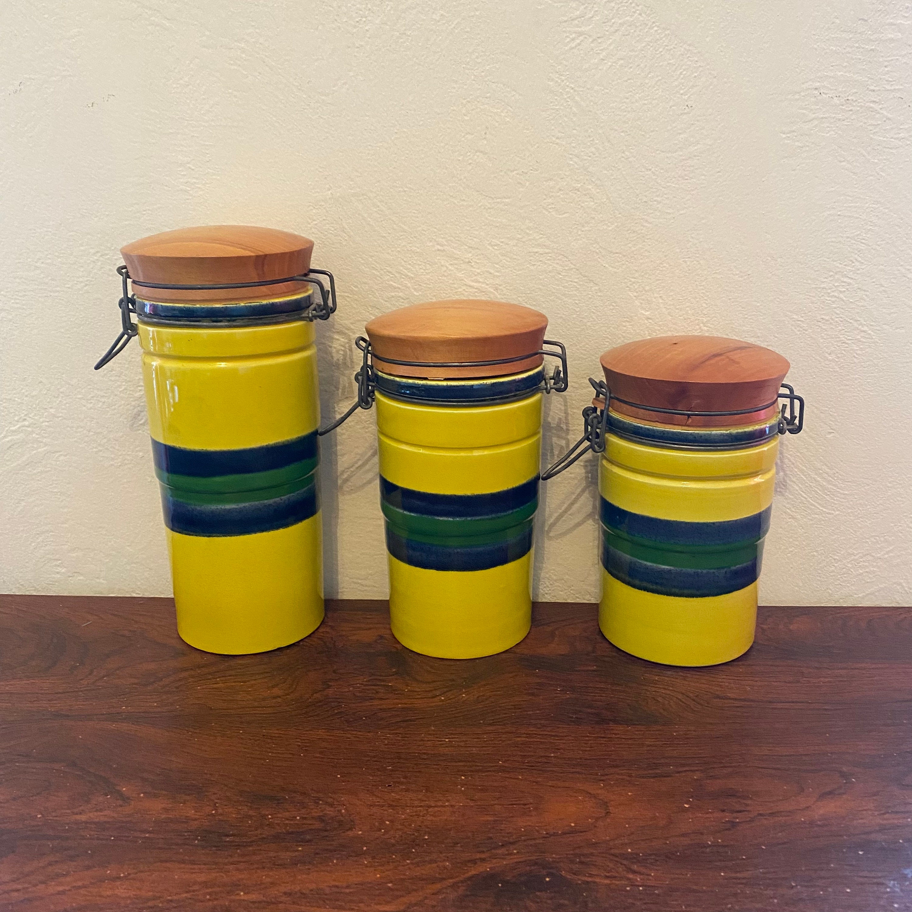 Vintage MCM 1960s Baldelli Italy for Raymor Yellow Blue and - Etsy