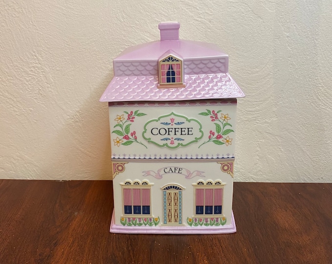 Vintage 1990 Lenox Village Collection Porcelain Coffee Cafe Canister ...