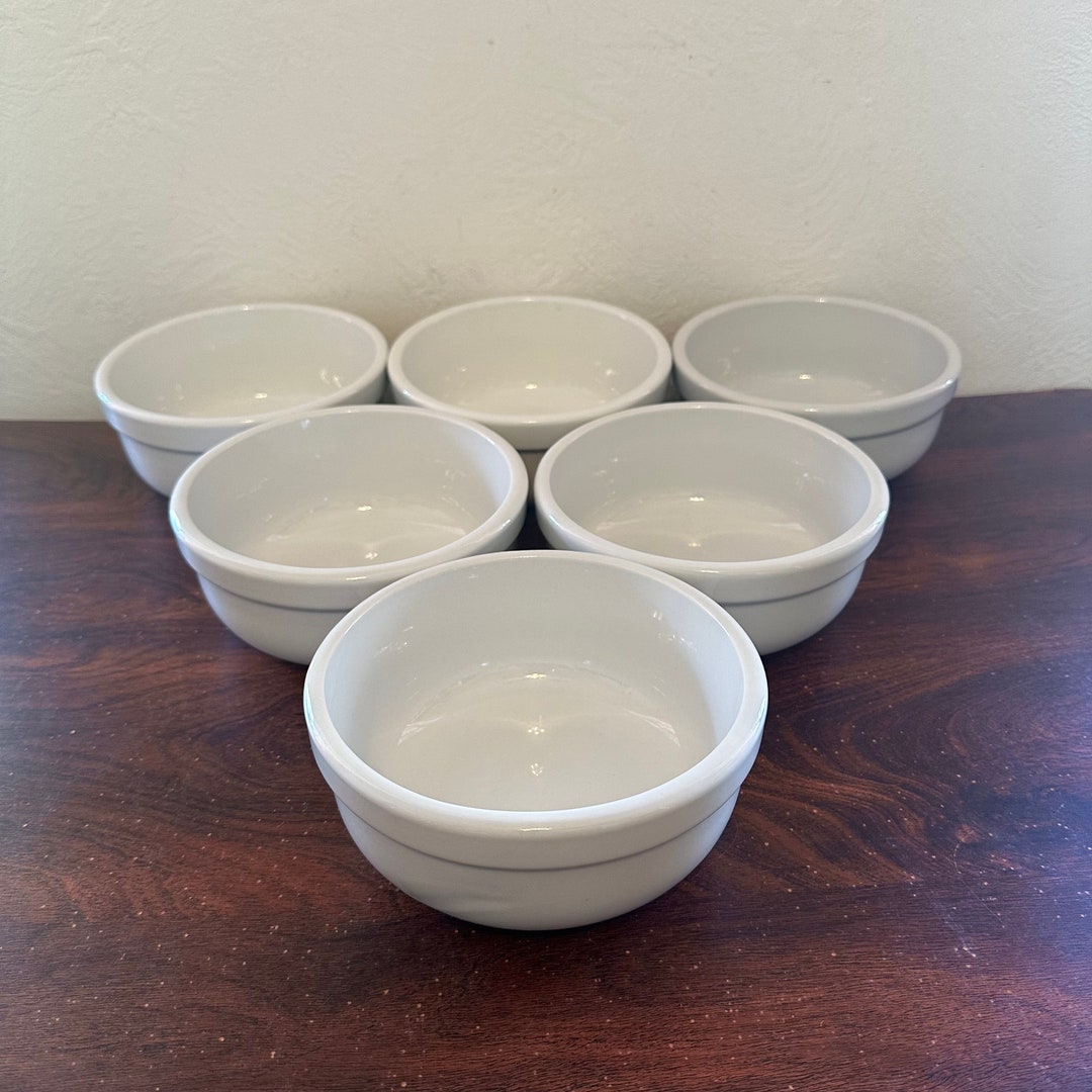 Set of 6 Williams Sonoma Essentials White 6.5” Rimmed Soup Cereal Pasta ...