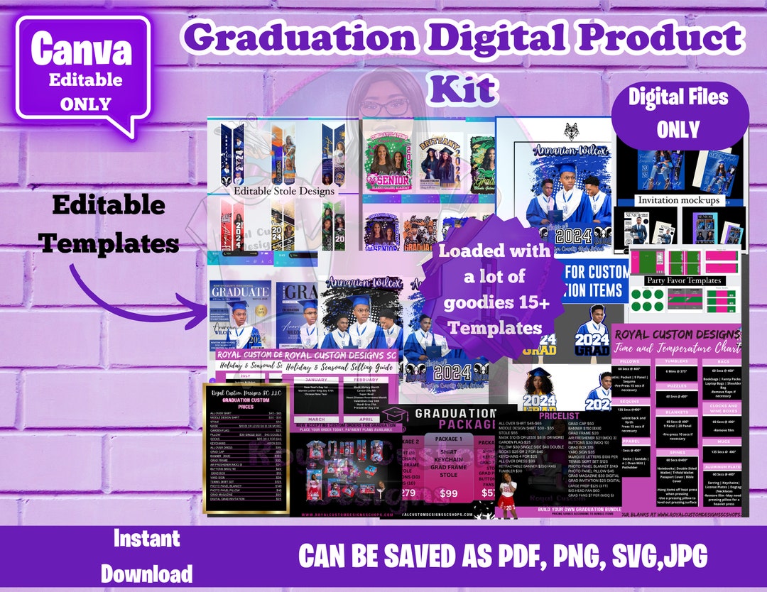 Graduation Digital Product Kit, Grad 2024, Graduation, Bundles, Kits ...