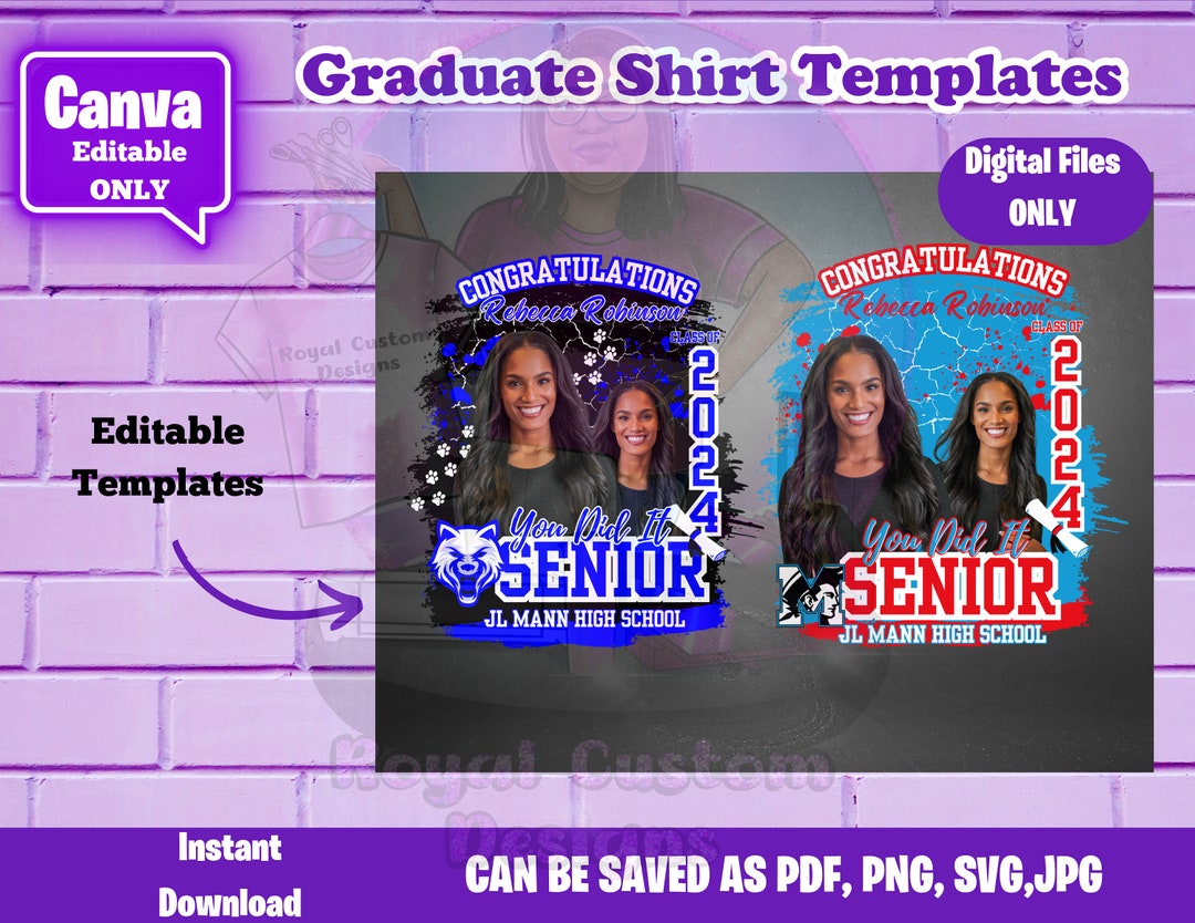 Grad Shirt Templates Family Graduation Canva Editable - Etsy